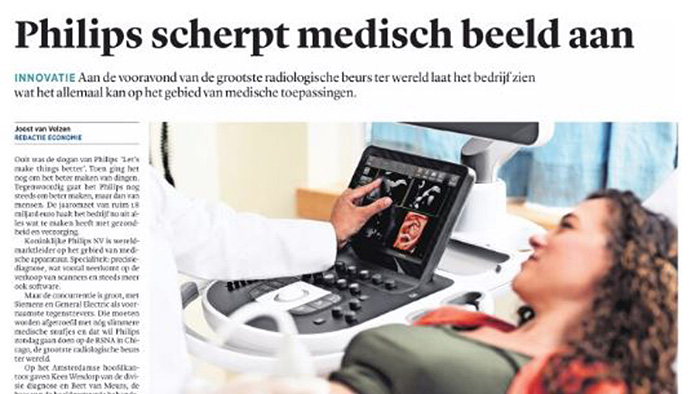 Philips marktleider medische apparatuur volgens Trouw - Nieuws | Philips