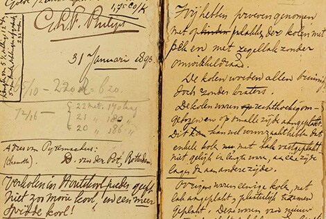 Report of research: 'Notebook Gerard Philips' (from 1893) | Philips Museum